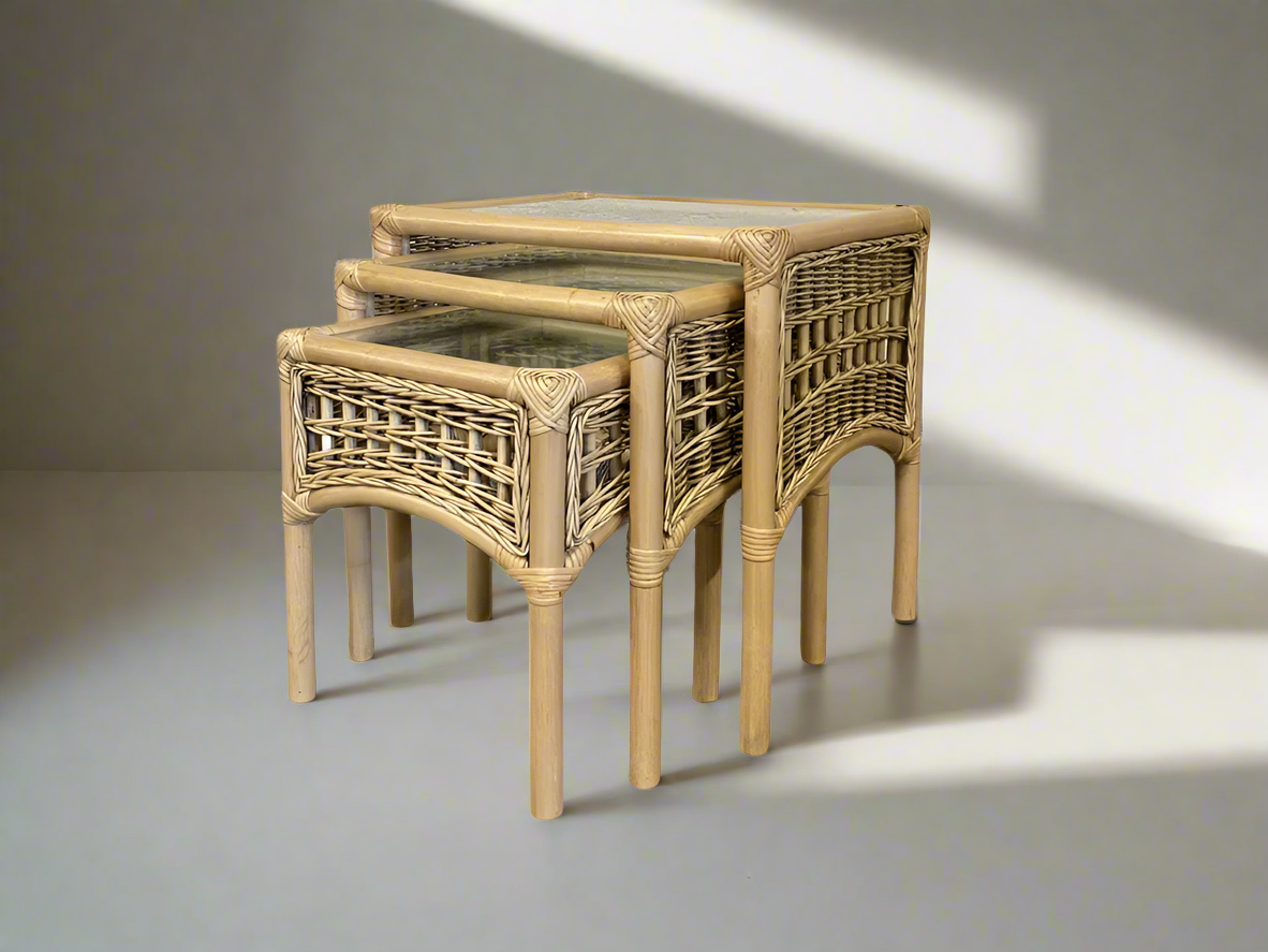Premier Cane Rattan Nest of Tables — Premier Cane Furniture