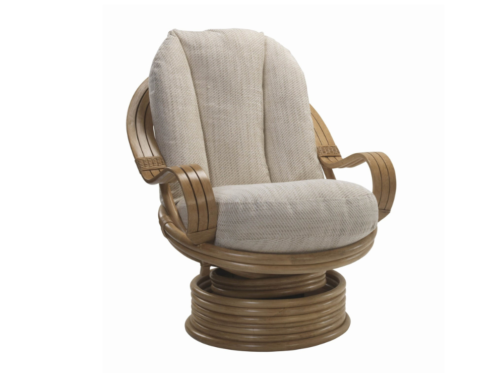 Desser Light Oak Laminated Swivel Rocker – Premier Cane Furniture
